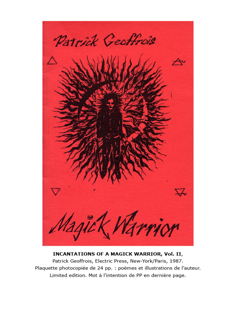 Magick Warrior Poems & Art 1987 | PDF