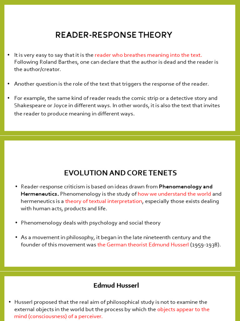 Bang Madam 3..reader Response Theory | PDF