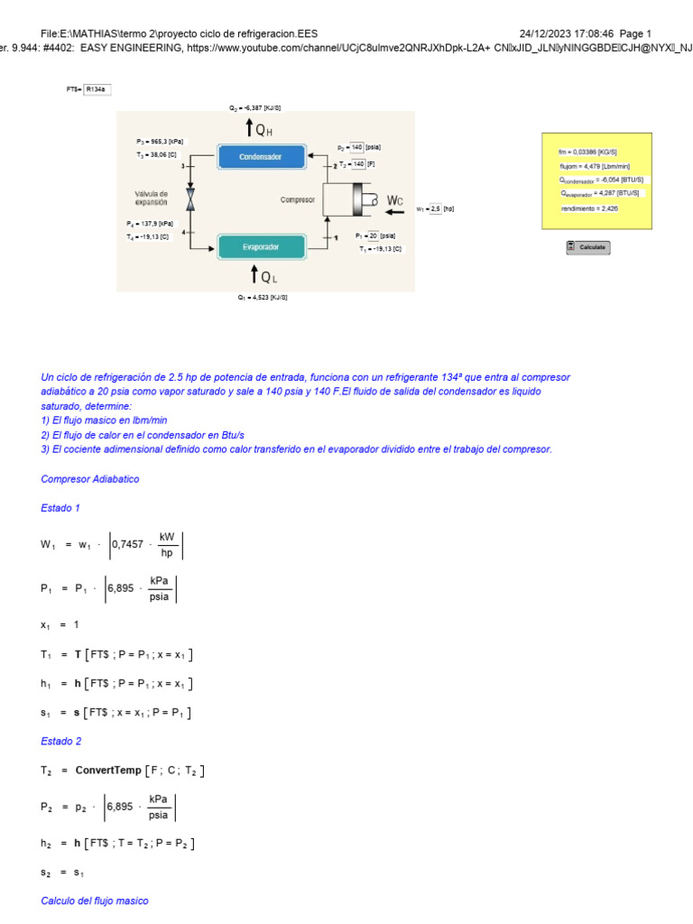 Reporte Ciclo de Refri | PDF | Física Aplicada e Interdisciplinaria | Mecánica de Medios Continuos