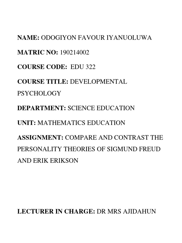 Edu 322 Favour | PDF | Adolescence | Psychology