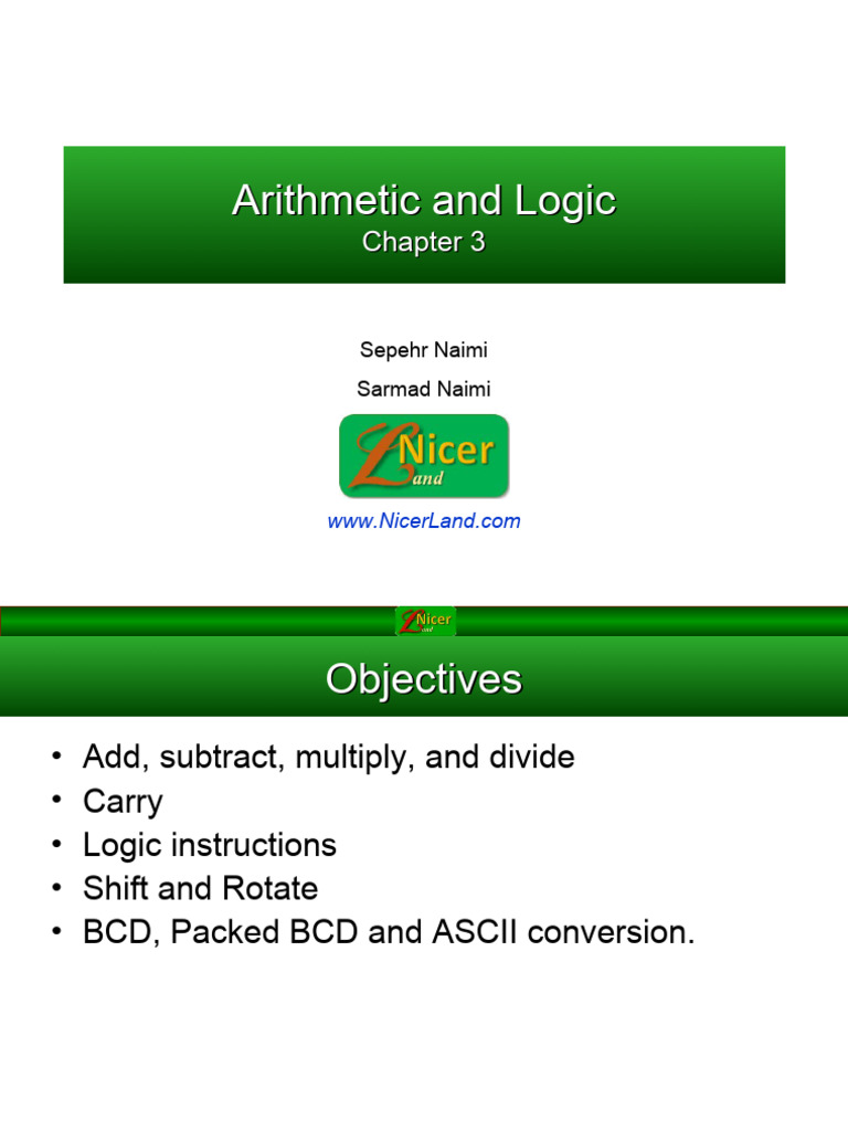 3 Arithmetic And Logic V22 Pdf Binary Coded Decimal Computer Hardware