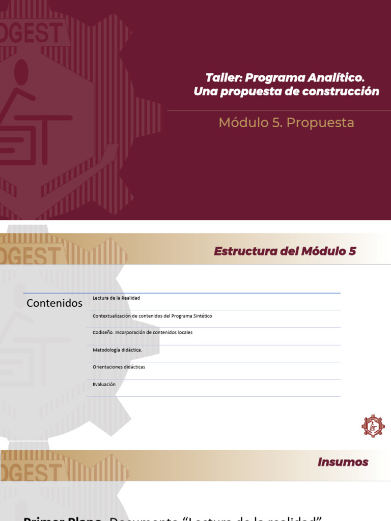 Sesión 5. Taller Programa Analítico. Propuesta | PDF | Evaluación | Plan de estudios