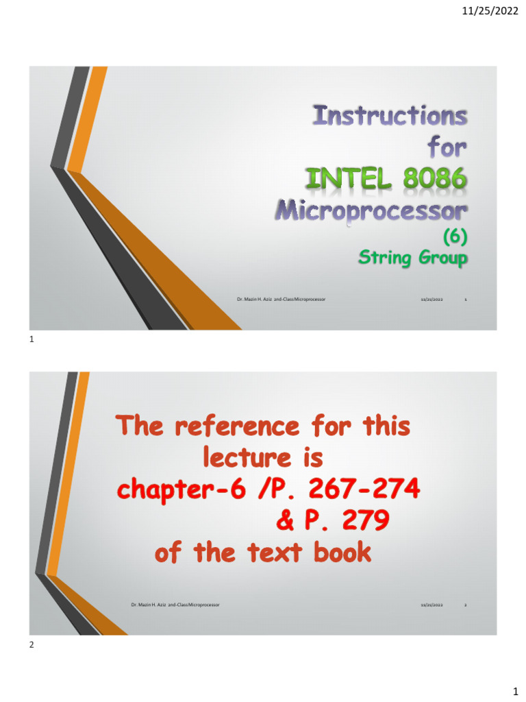 8086 Microprocessor String Instructions | PDF | Computer Engineering ...