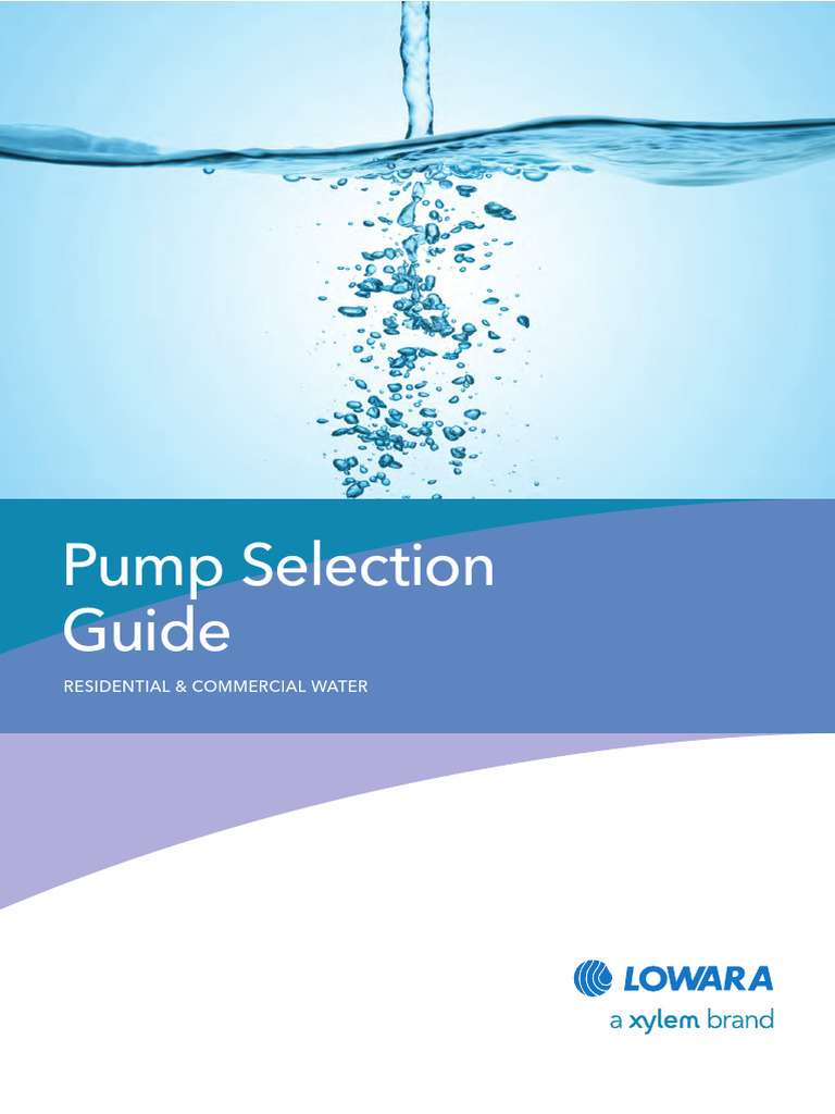 BROCHURE Xylem - Pump Selection Guide 0412 | PDF | Pump | Water