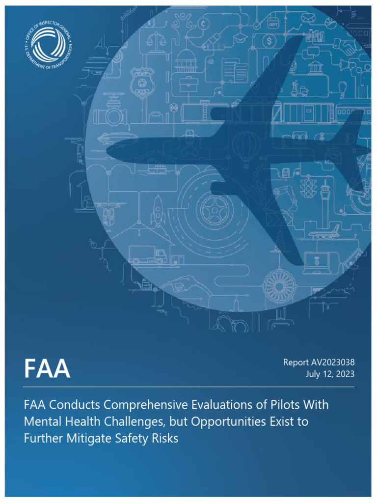 FAA Pilot Mental Health Final Report_07.12.2023 | PDF | Mental Disorder ...