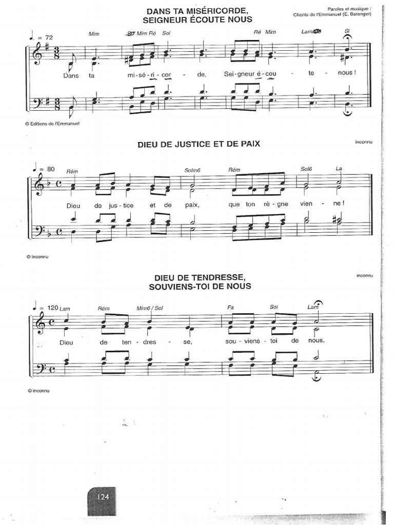 Priere Universelle - Dans Ta Miséricorde, Dieu de Tendresse | PDF