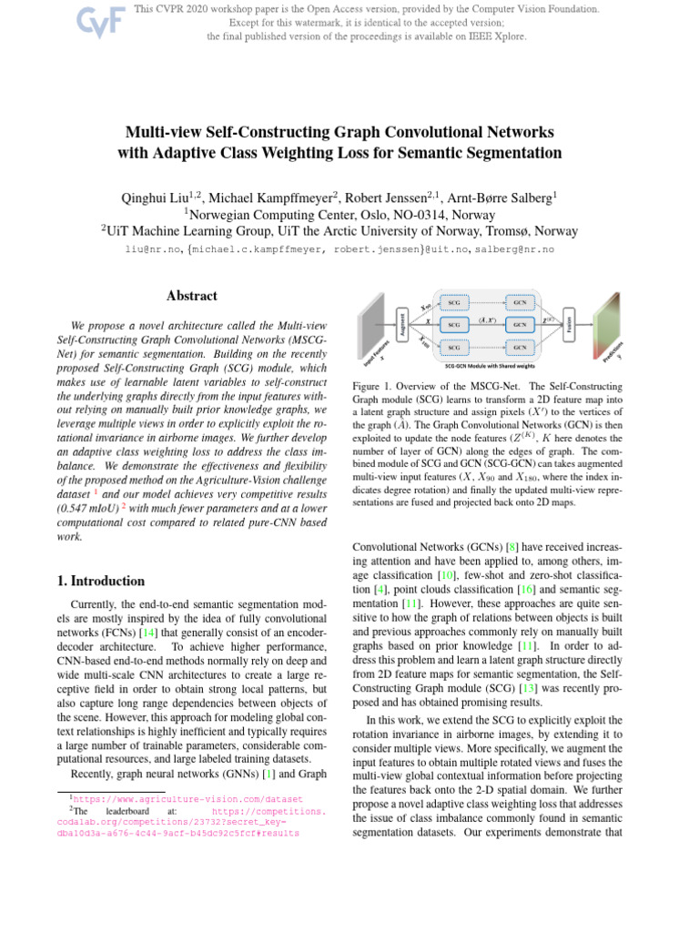 Liu Multi View Self Constructing Graph Convolutional Networks With Adaptive Class Weighting Loss