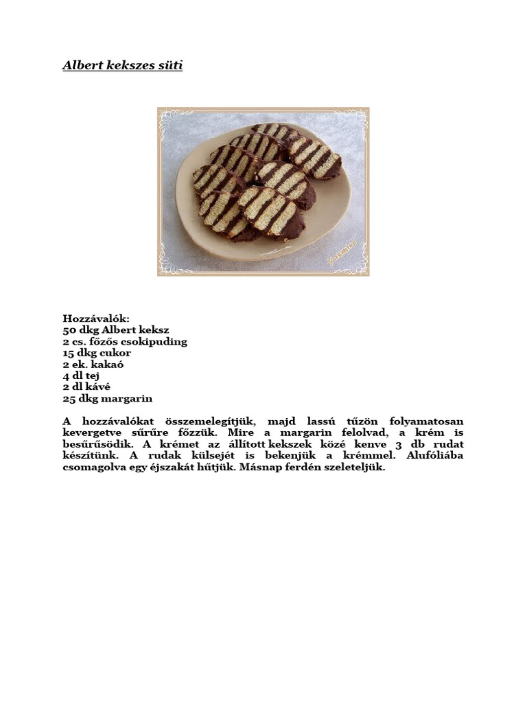 Albert Kekszes Süti | PDF