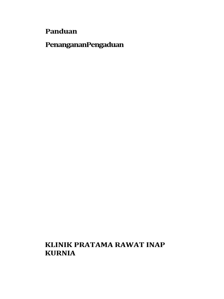 Panduan Komplain | PDF