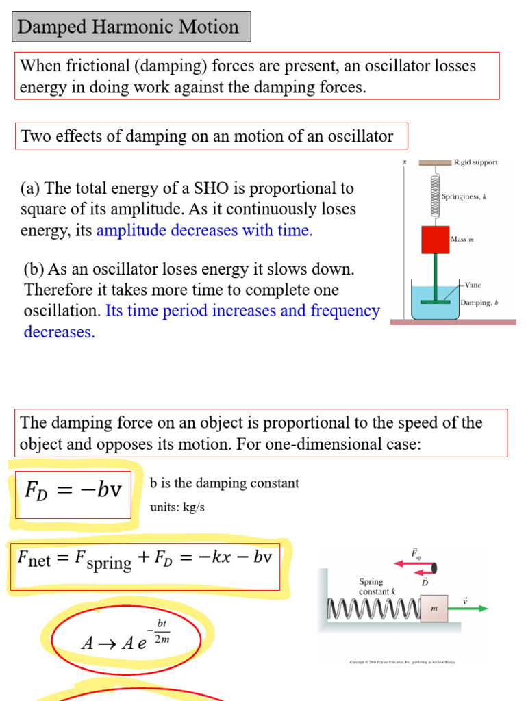 Damped Harmonic Oscillator-2023 | PDF