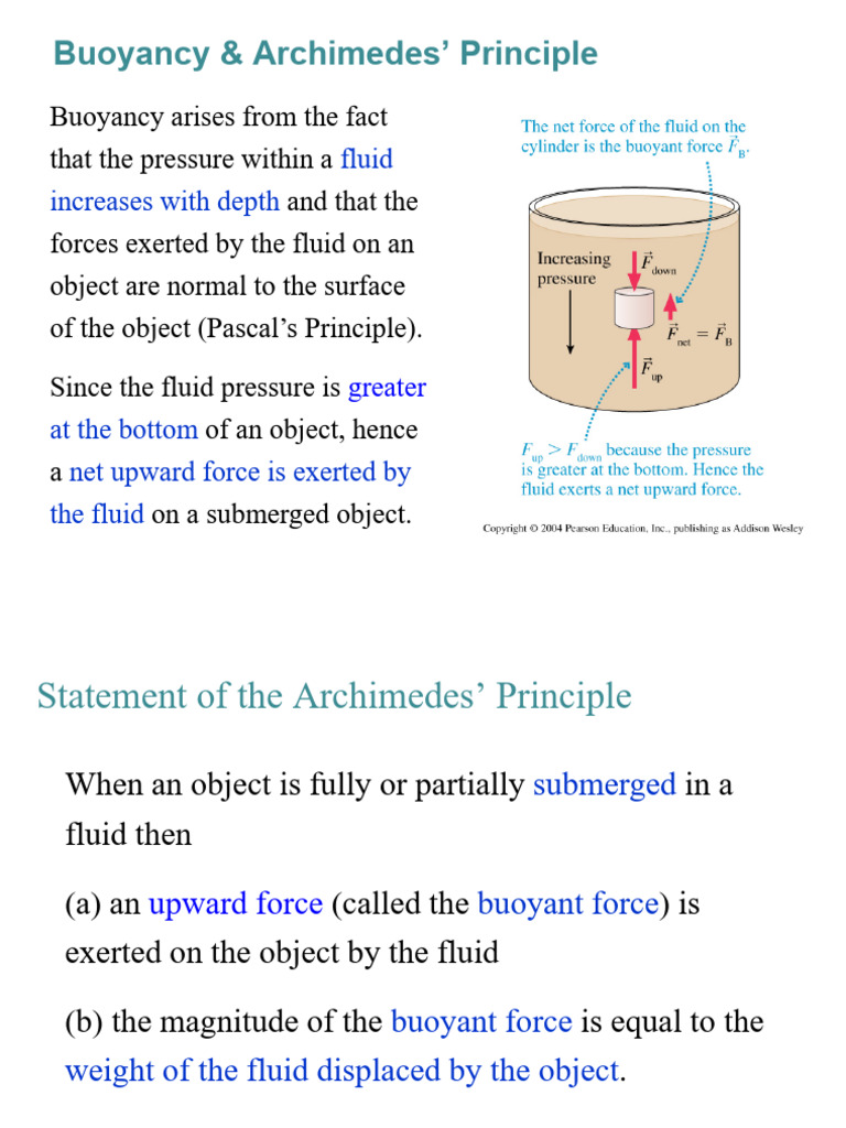 Buoyancy and Archimedes Principle - 2023-3 | PDF | Buoyancy | Physics