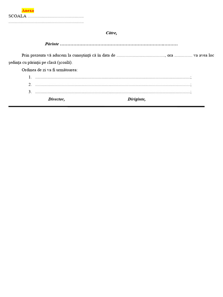 Corespondenta Cu Parintii | PDF