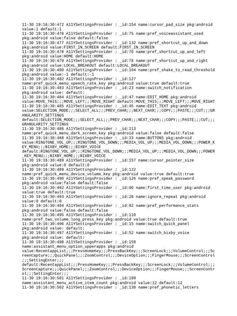A11yprovider Log | PDF | Personal Computing | Mobile Telecommunications User Equipment