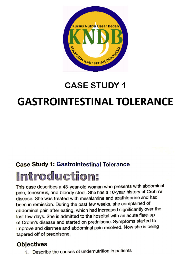 KNDB Case Study 1 Gastrointestinal Tolerance | PDF