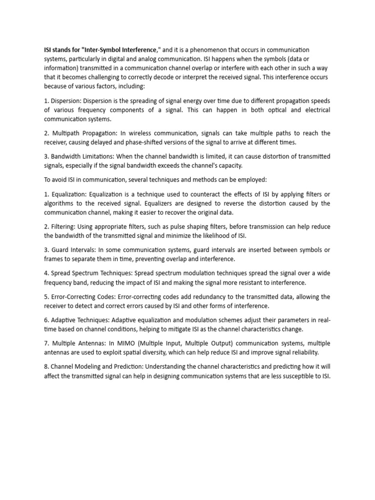ISI Stands For | PDF | Orthogonal Frequency Division Multiplexing ...