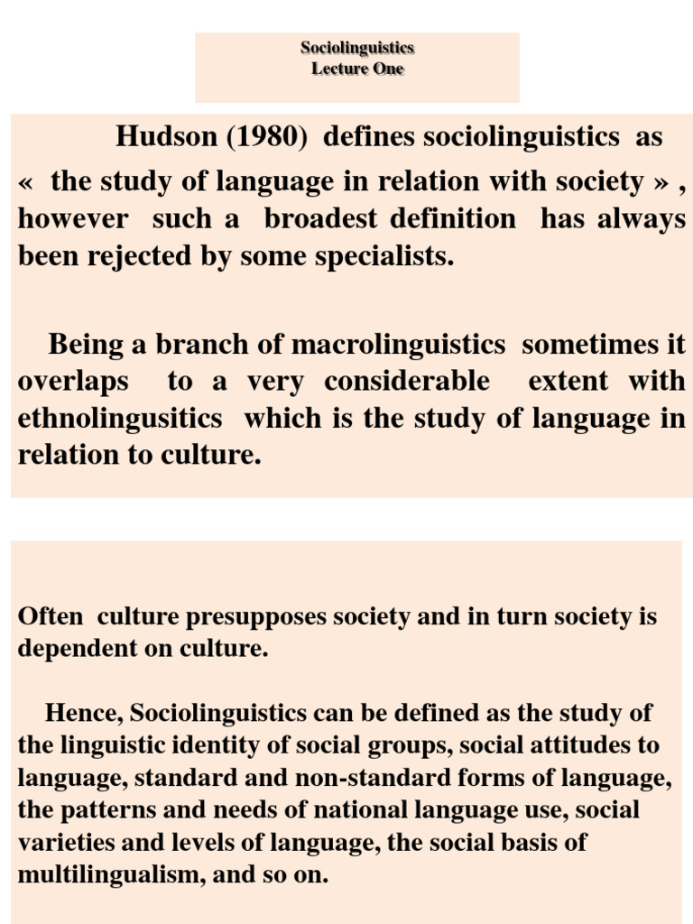 Understanding Sociolinguistics Scope | PDF | English Language | Dialect