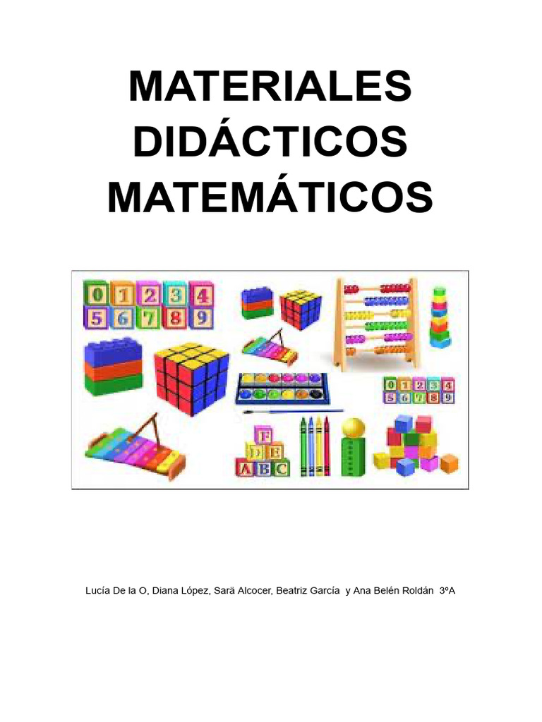 MATERIALES DIDÁCTICOS-MATEMÁTICOS..docx | PDF | Sustracción | Matemáticas