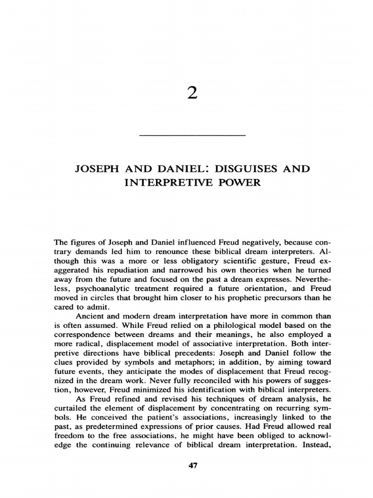 Chapter 2 - Joseph and Daniel Disguises and Interpretive Power | PDF ...