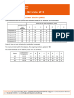 IGCSE Business Studies Thresholds 2025 | PDF