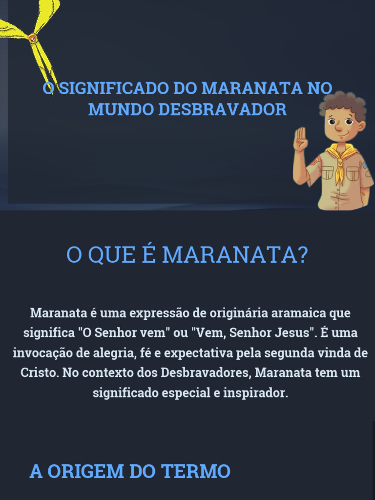 O Significado Do Maranata No Mundo Desbravador | PDF | Religião e ...