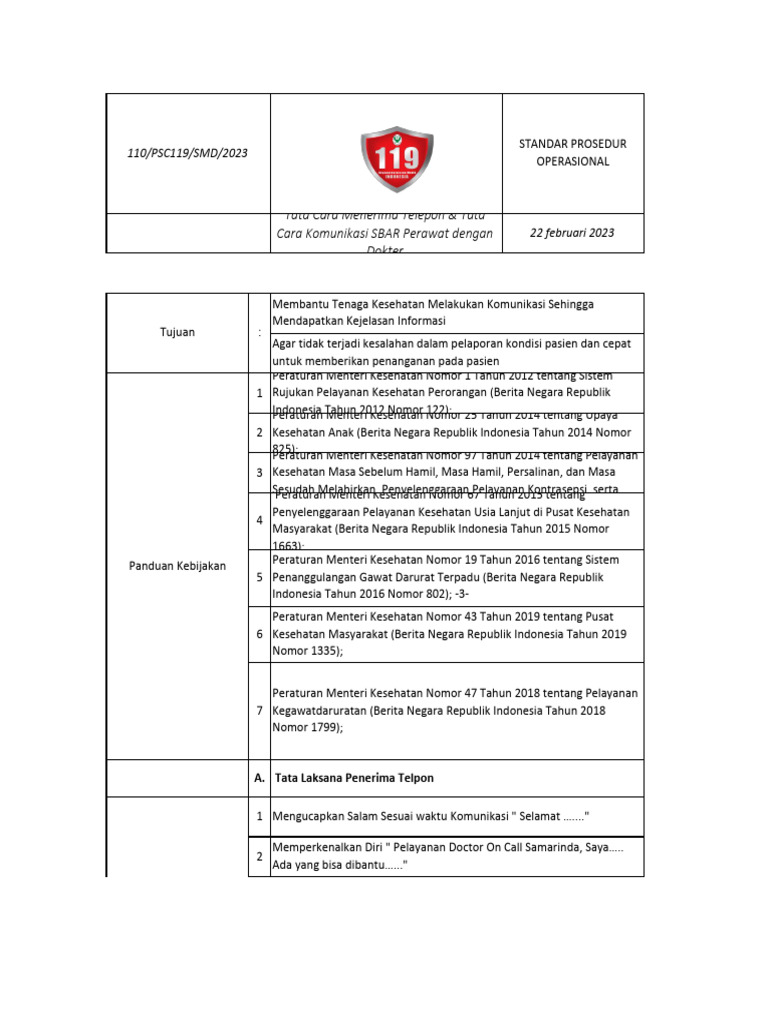 SOP Kel. 1 | PDF | Pengembangan Diri