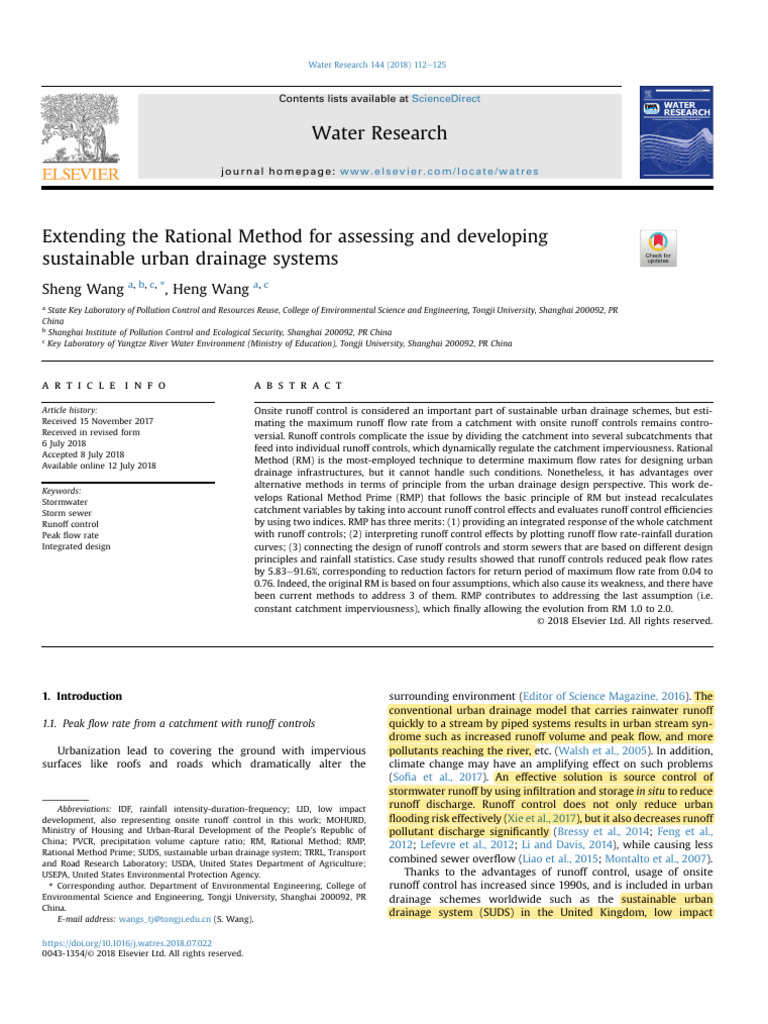 Extending The Rational Method For Assessing and Developing SUDS | PDF ...