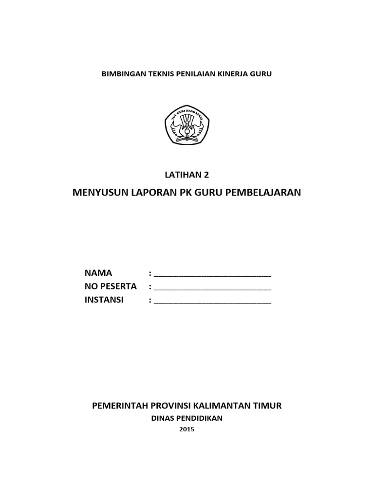 02-Latihan Menyusun Laporan PKG Pembelajaran | PDF | Karier & Perkembangan | Kesehatan Holistik