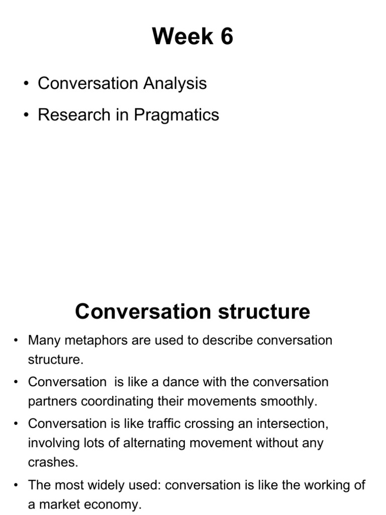 T02 - Lecture - Conversation Analysis | PDF