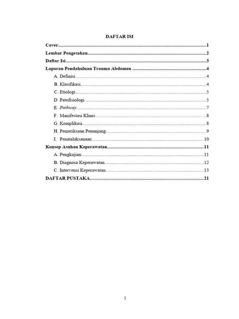 Laporan Trauma Abdomen dan Luka Tusuk | PDF