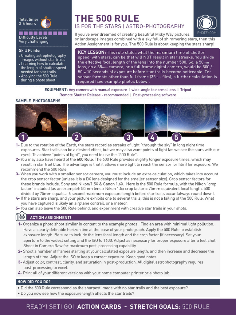 Action Cards 500 Rule | PDF