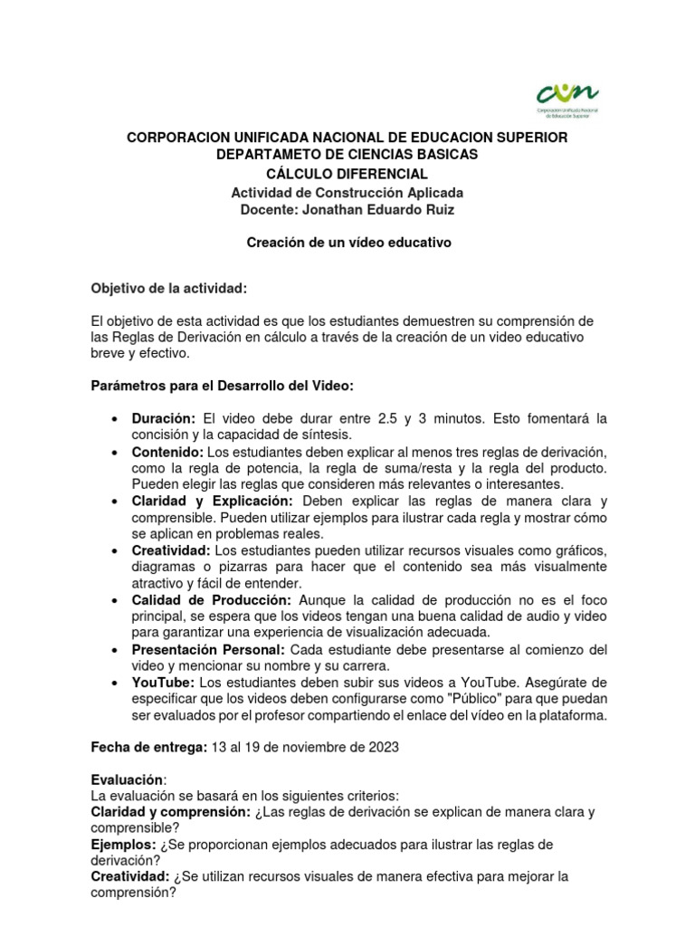 Aca 3. Cálculo Diferencial | PDF | Youtube | Comunicación humana