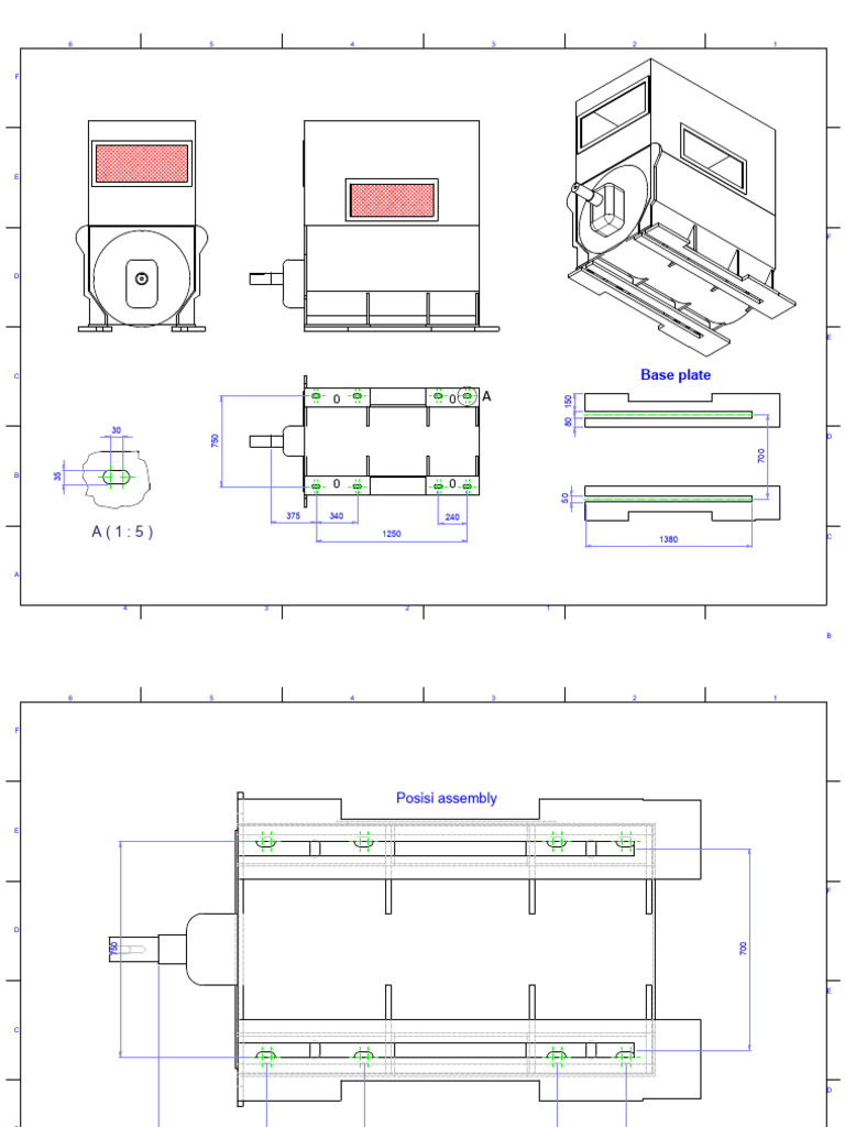 ABB Motor 900kw Drawing | PDF