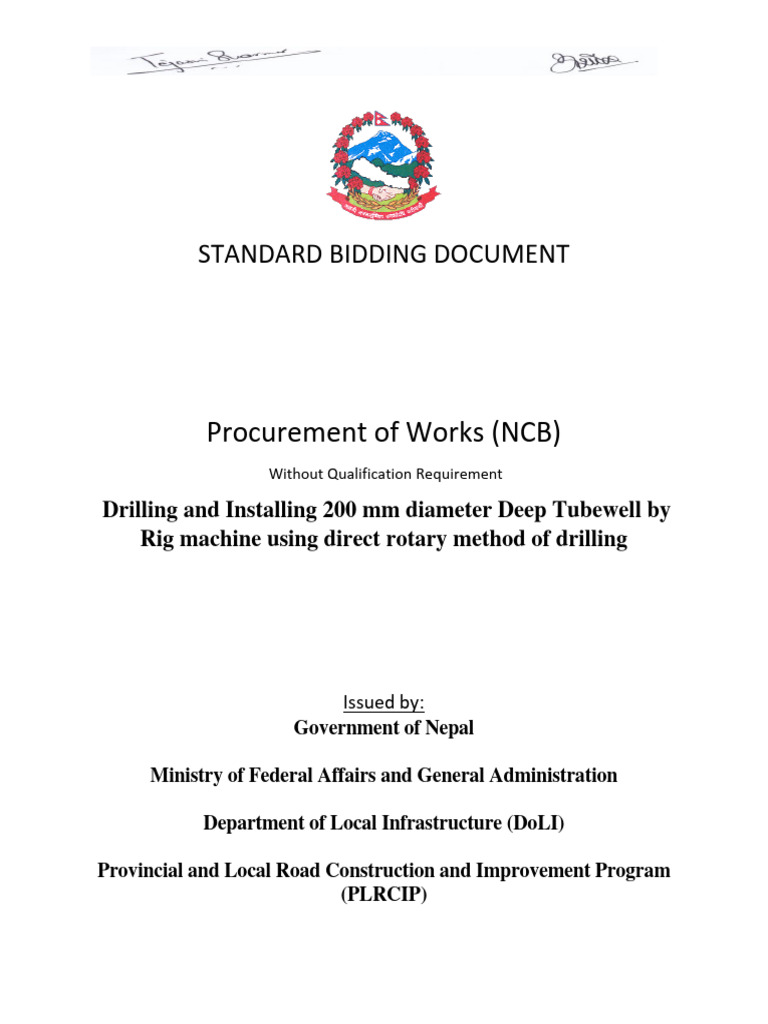 Bid Document | PDF | Procurement | Employment