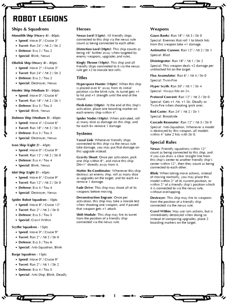 Robot Legions | PDF