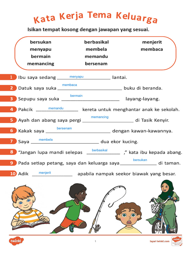 LK - Kata Kerja Tema Keluarga | PDF