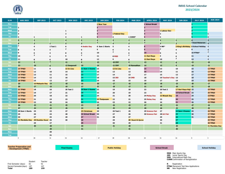 School CALENDAR 2023-2024 | PDF