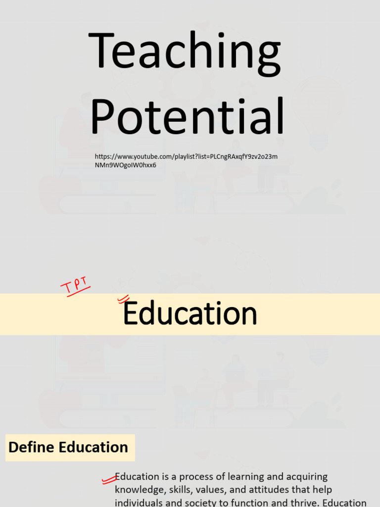Teaching Potential Test | PDF | Teachers | Inclusion (Education)