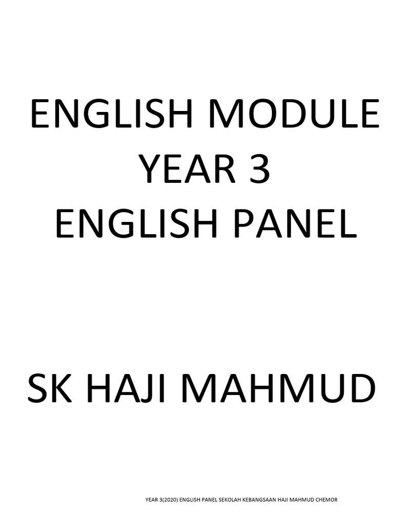 Module Year 3 | PDF