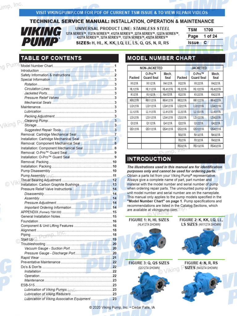 IOM VIKING 127A SERIES | PDF | Pump | Valve