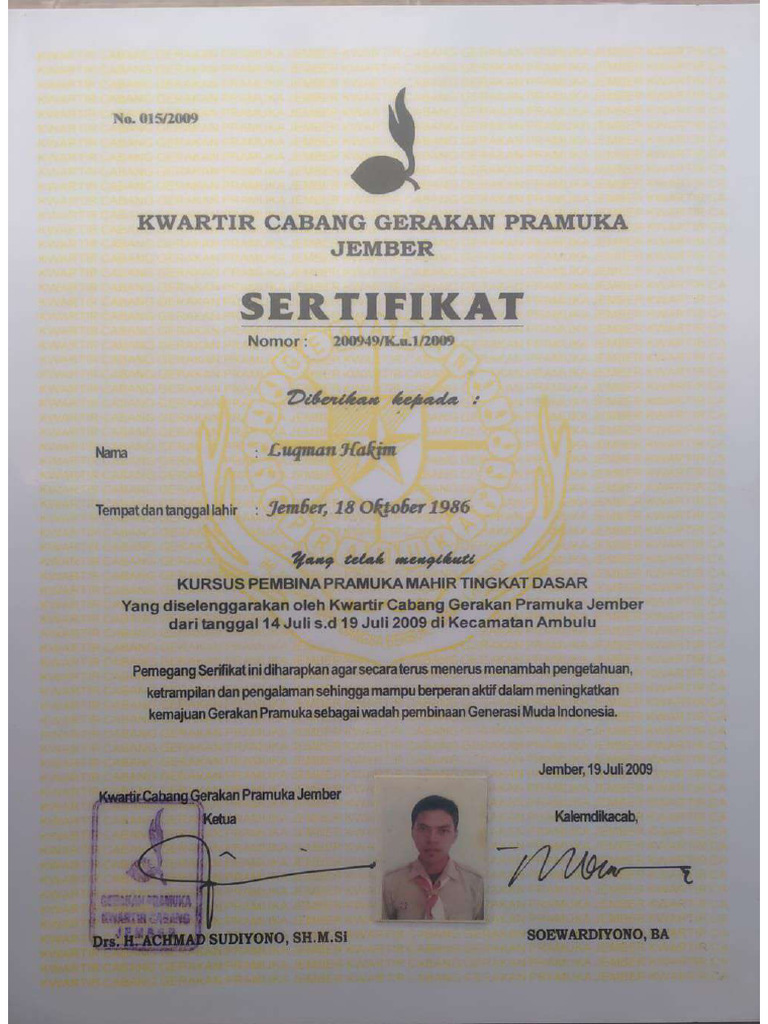 Sertifikat KMD | PDF