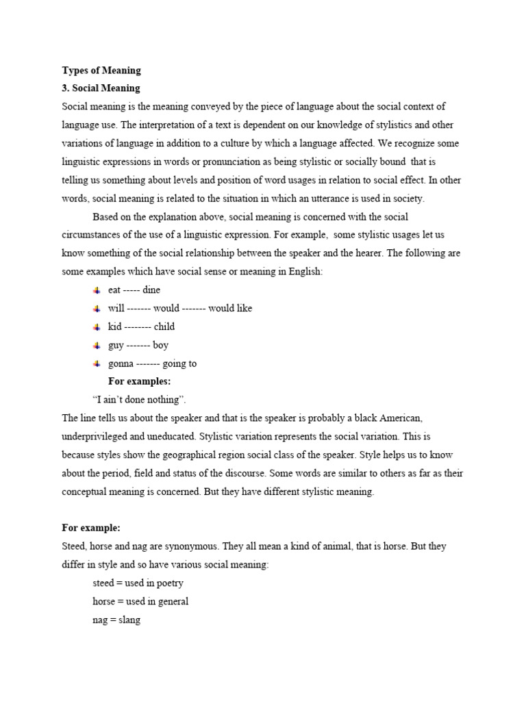 Social and Affective Meaning | PDF | Linguistics | Human Communication