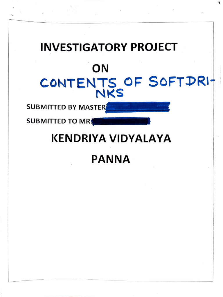 Investigatory Project | PDF
