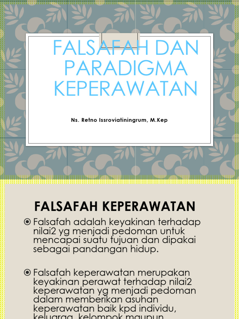 Falsafah Dan Paradigma Keperawatan | PDF