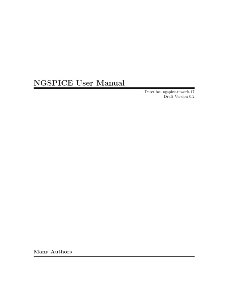 Ngspice | Download Free PDF | Bipolar Junction Transistor | Mosfet