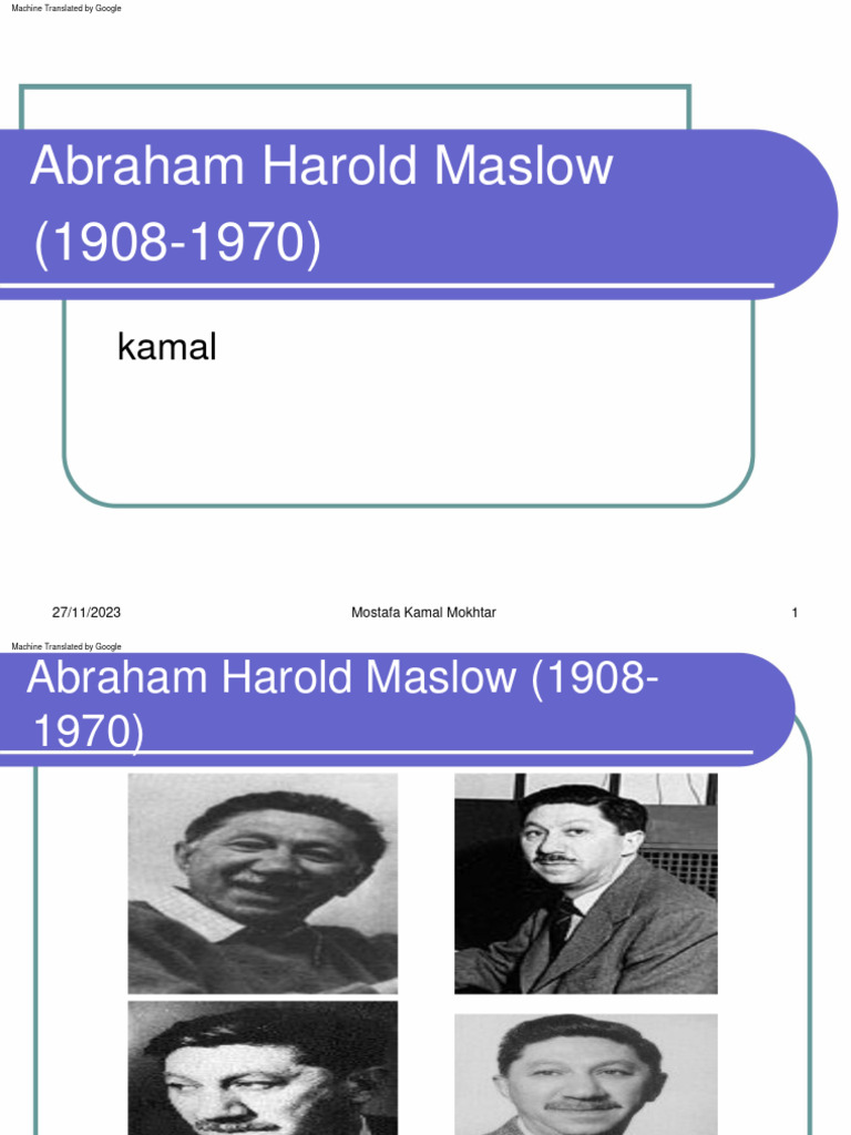 Biografi Abraham Maslow dan Teorinya | PDF | Filsafat