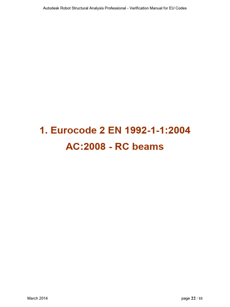 RC Beam Design (EC2) by Robot Structural Analysis | PDF