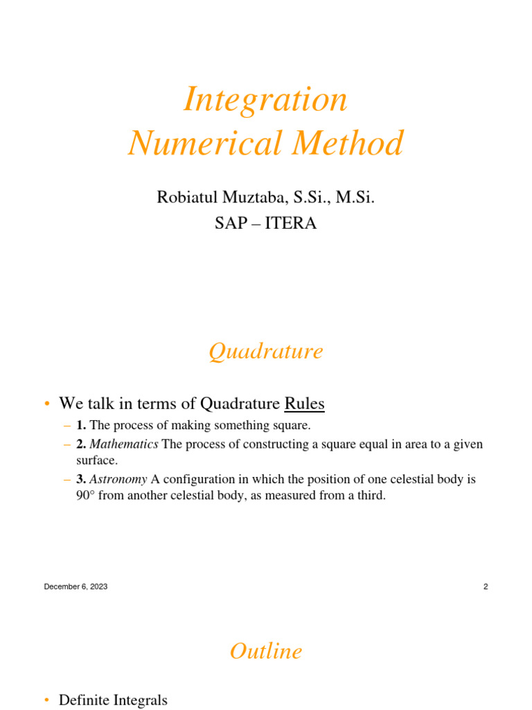 Metnum 2 Integration RM | PDF