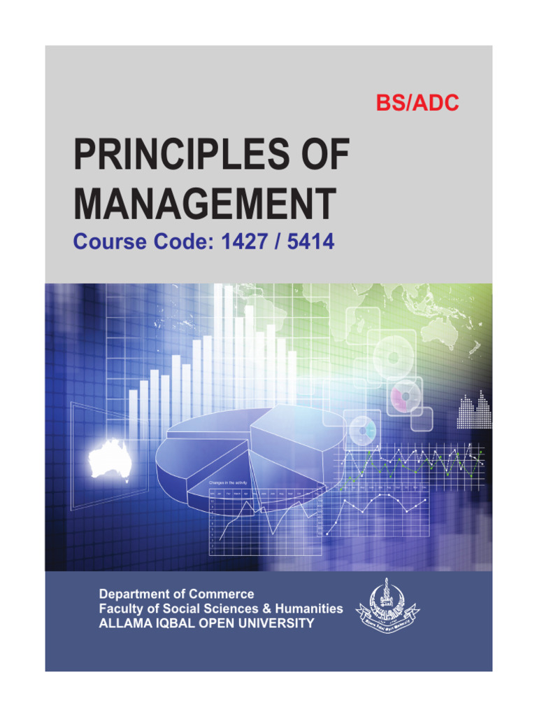 Principles of Management: Course Code: 1427 / 5414 | PDF