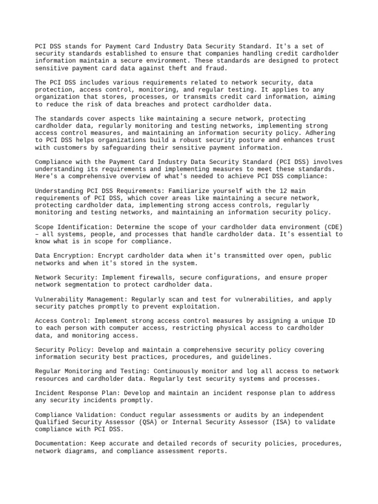 PCI DSS Basic_Learning plan | PDF