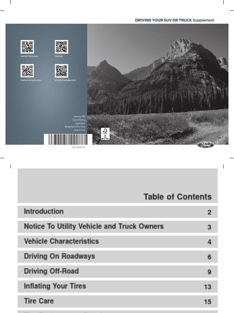 2013 2014 2015 2016 2017 Ford Lincoln Drive Your Truck SUV Supplement ...